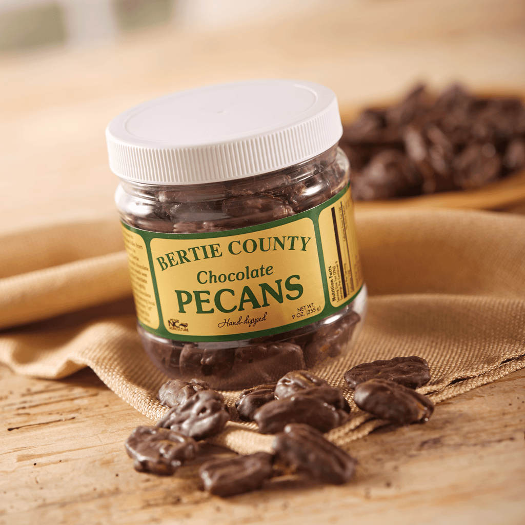 Chocolate Covered Pecans | Bertie County Peanuts