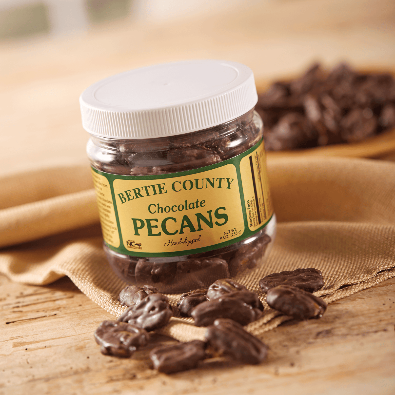 Chocolate Covered Pecans | Bertie County Peanuts
